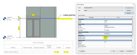 Curtain Wall Fixed Door Widths Autodesk Community