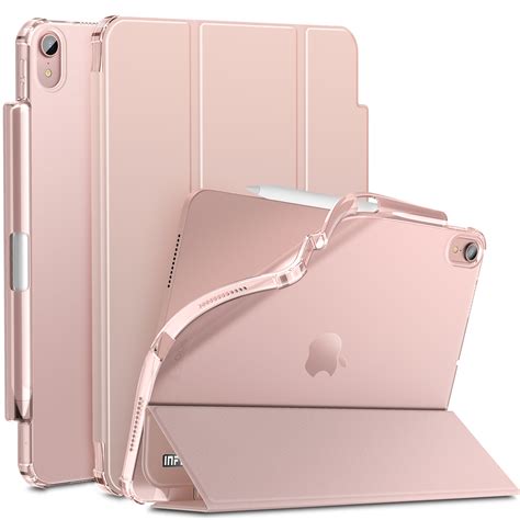 Ipad Air Case With Frosted Translucent Back Pencil Holder