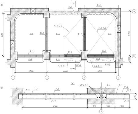 Monolithic Floor а Floor Reinforcement Plan And Diagram B Section 1