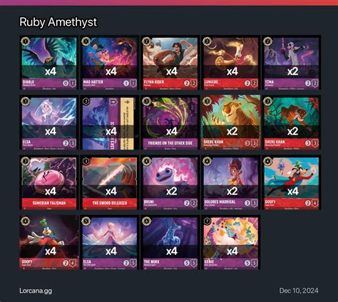 Ruby Amethyst Lorcana Deck Lorcana Gg
