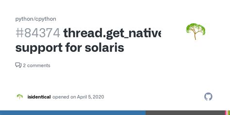 Thread Get Native Id Support For Solaris Issue Python Cpython GitHub