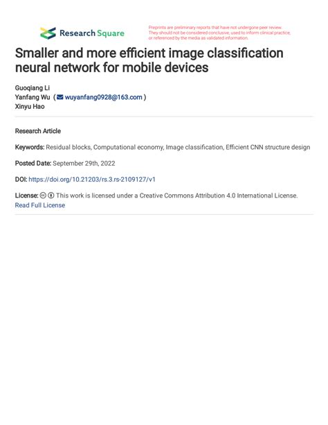 pdf smaller and more efficient image classification neural network