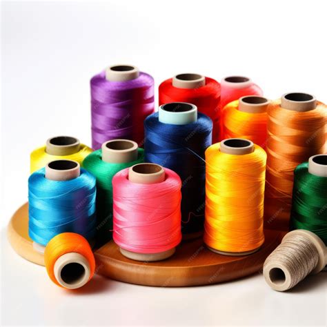 Colorful Thread Spools And Sewing Accessories Premium Ai Generated Image
