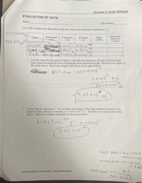 Solved You Will Complete The Data Table Using The Values You