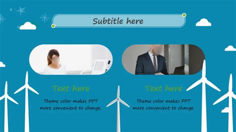Wind Turbine Animation For Powerpoint Closeup Of Wind Turbine Stock