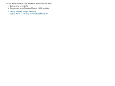 deploy the cluster azure portal deployment and operations guide with