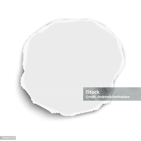 흰색 배경에 부드러운 그림자가 있는 원형 찢어진 용지 위스프 벡터 용지 템플릿입니다 원형에 대한 스톡 벡터 아트 및 기타 이미지 원형 잘려지거나 찢어진 종이 찢기