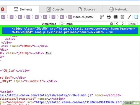 how to save a video using inspect element