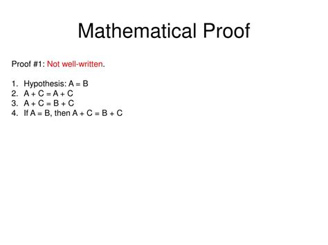 Ppt Mathematical Proof Powerpoint Presentation Free Download Id