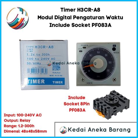 Timer H3cr A8 H3cr A8 220v Ac 220vac 12s 300hbase Socket Socket 8p 8pin Pf083a E Pf083a E