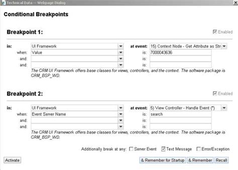 Debug CRM WebUI Using Conditional Breakpoints