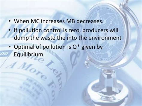 Optimal Pollution Control Pptx Business Business And Finance