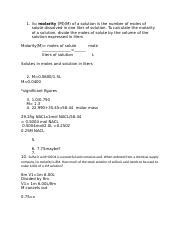 Calculating Molarity Of Solutions A Step By Step Guide For Course Hero