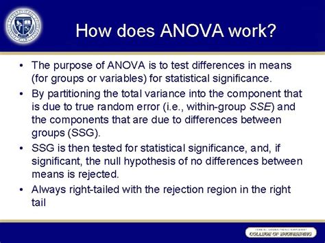 Chapter 19 Analysis Of Variance Anova Anova How
