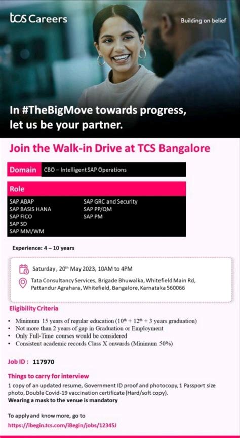 Lakshmi Rajan On Linkedin Walk In Drive For Sap Skills Date 20 May 2023 Exp 4 Years Location…