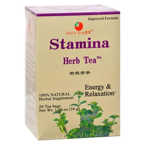 Health King Stamina Herb Tea 20 Tea Bags