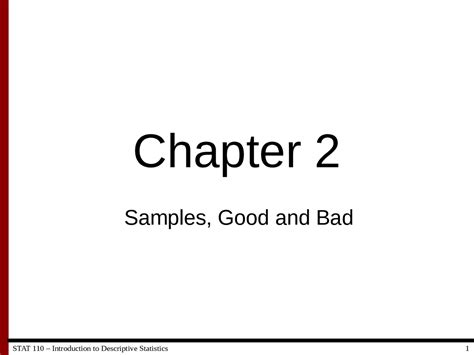 Samples Good And Bad Introduction To Statistical Reasoning Stat 110 Docsity