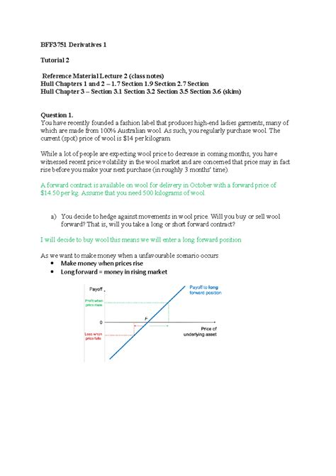 Tutorial 2 Derivative Questions Bff3751 Derivatives 1 Tutorial 2