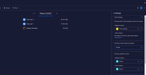 Time Tracking Widget Not Displaying Data If People Column Selected Platform Discussions