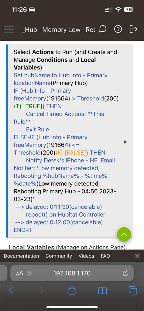 RM Bug Inverted Comparison Logic Issue Rule Machine Hubitat
