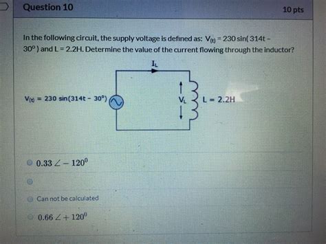 solved question 10 10 pts in the following circuit the