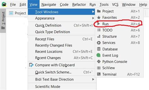 Python PyCharm Run Tool Window Run Tab Window Is Missing Stack Overflow