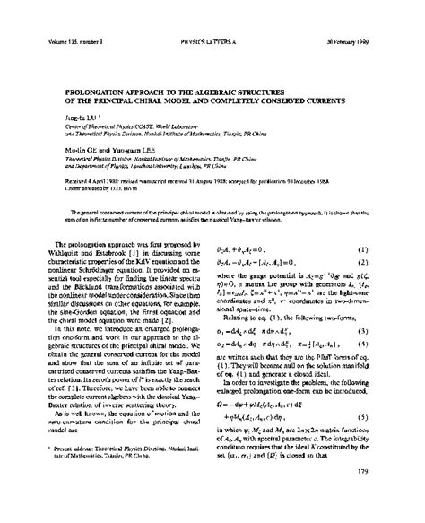 Pdf Prolongation Approach To The Algebraic Structures Of The Principal Chiral Model And