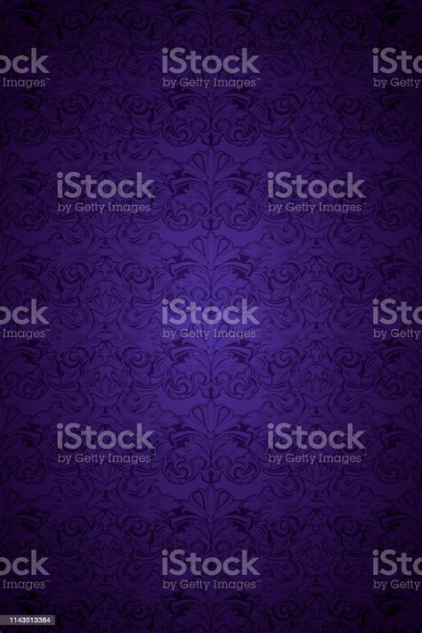 울트라 바이올렛 Amethystine 빈티지 배경 클래식 바로크 패턴의 로얄 로코코 0명에 대한 스톡 벡터 아트 및 기타 이미지 0명 곡선 골동품 Istock