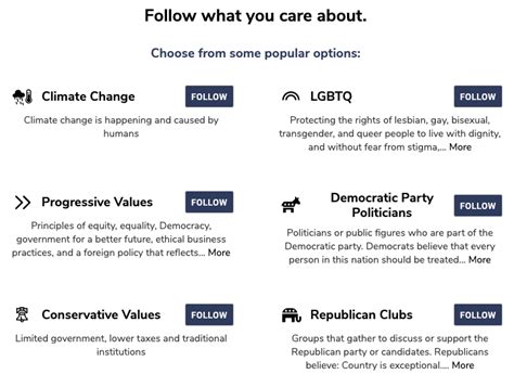 complete your profile step 3 follow at least one value · issue 2802