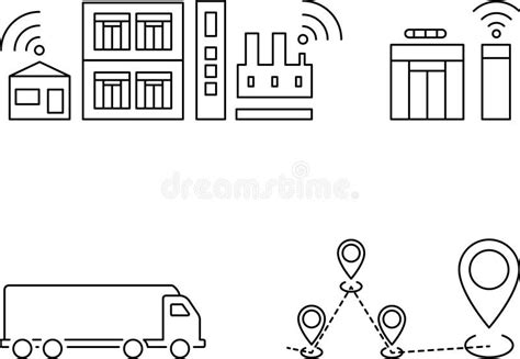 Internet Of Things Icon Set Iot Symbols Design Smart Device Industry