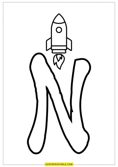 8 Bubble Letter N Coloring Pages Free Pdf Printables