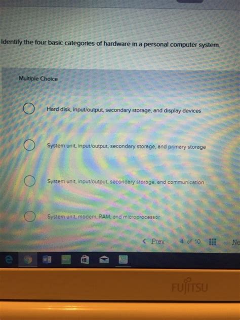 Solved Identify The Four Basic Categories Of Hardware In A