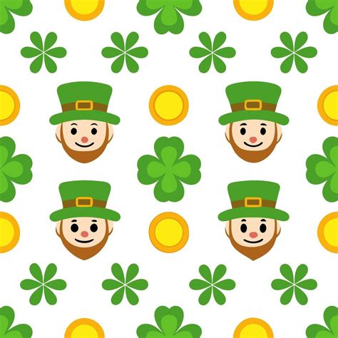 caprichoso duendes y suerte encantos sin costura loseta modelo con juguetón verde tonos