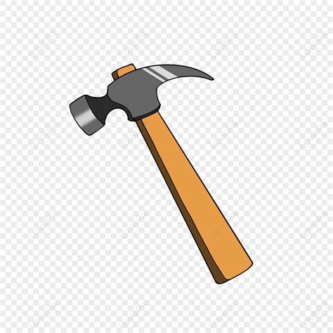 Cartoon Hammer Wood Handle Hammer Clipart Tool Cartoon Style Png Image