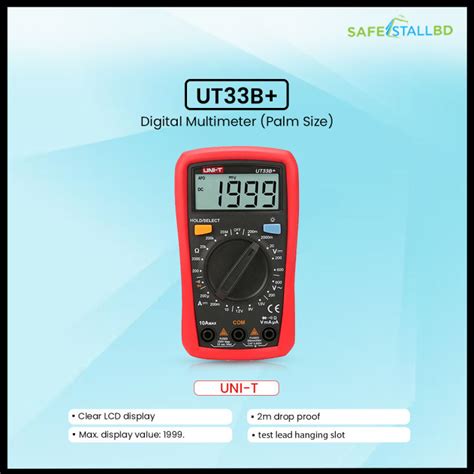 Uni T Ut33b Digital Multimeter Palm Size Bd