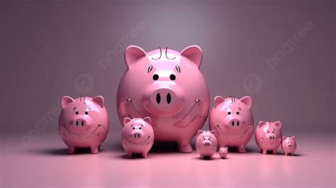 동시에 분홍색 돼지 저금통 그룹 돈 동전을 쌓아 3d 렌더링 돼지 저금통 가족 가족 금융 돈 절약 개념 고화질 사진 사진 배경 일러스트 및 사진 무료 다운로드 Pngtree