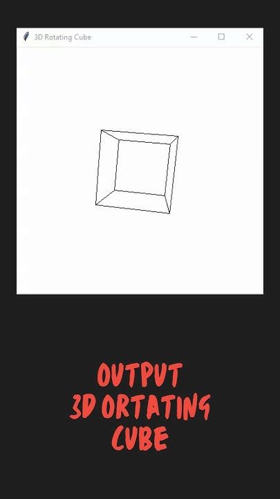 3d Rotating Cube In Tkinter Youtube