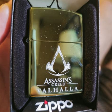 Zippo Assassins Creed Valhalla Logo High Polish Teal Pocket Lighter Ebay