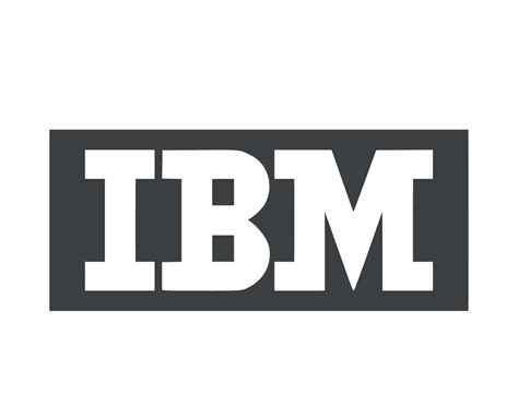 Ibm Brand Logo Software Computer Symbol Design Vector Illustration