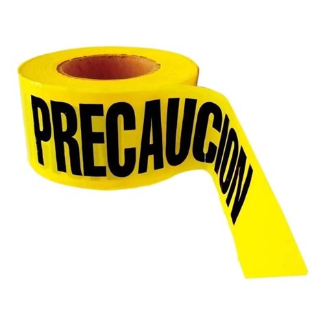 Cinta Señor Seguridad Delimitadora Amarillo Con Leyenda Precaución