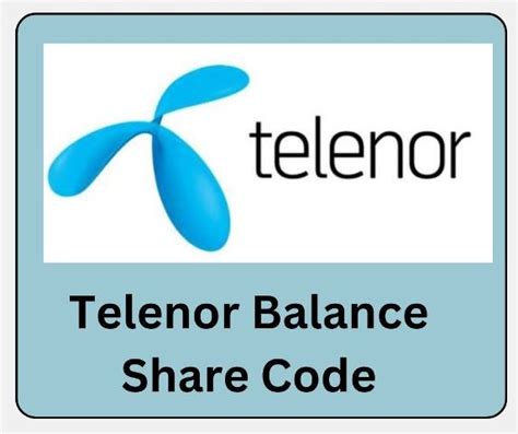 Telenor Balance Share Code