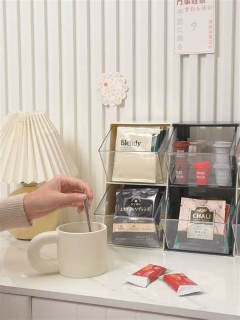 2 Tier Tea Bag Container Condiment Storage Pantry Cabinet Coffee Bar