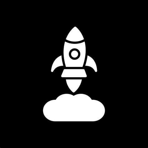 Rocket Launch Glyph Inverted Icon Design 43936825 Vector Art At Vecteezy