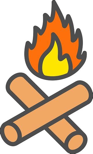 Desain Ikon Vektor Api Unggun Ilustrasi Stok Unduh Gambar Sekarang
