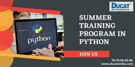 Summer Training Program In Python Ducatindia Medium