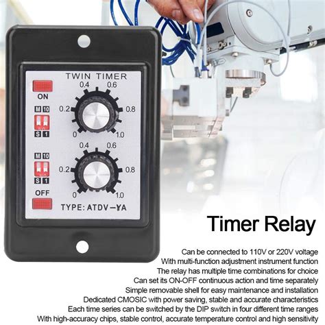 Twin Timer Relay On Off Knob Control Time Switch Short Period Repeat Cycle Intermittent Timer
