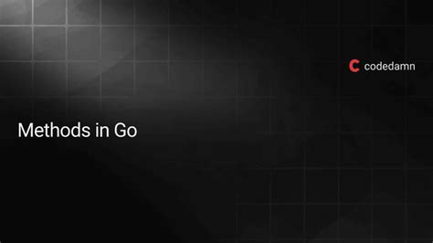 Methods In Go