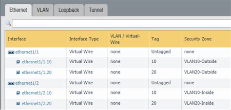 how to configure virtual wire sub interfaces with vlan tagging in palo