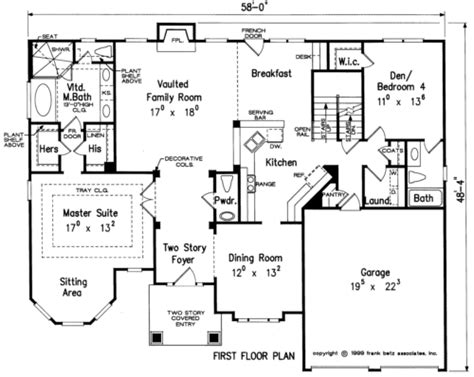 Kennedy House Floor Plan Frank Betz Associates