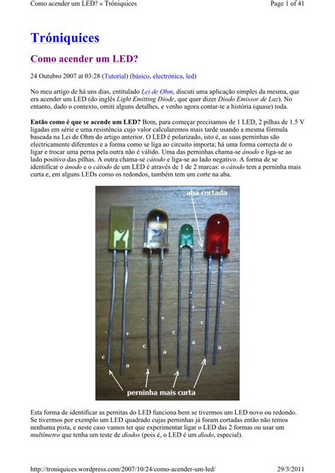 PDF Como Acender Um LED DOKUMEN TIPS